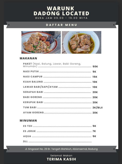 Dadong Located Blahkiuh: Sederhana Namun Nikmat Tiada Tara